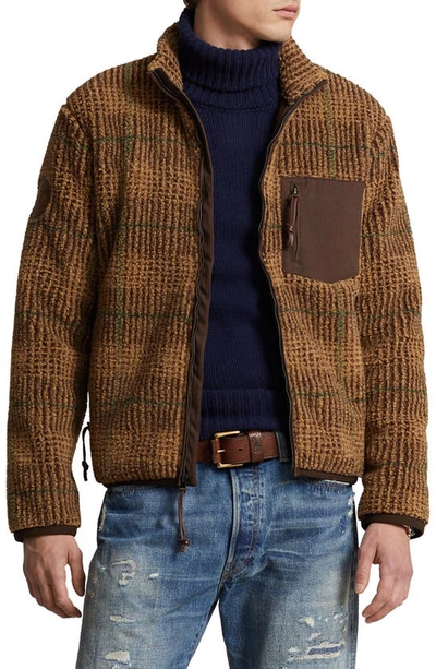 Polo Ralph Lauren Fleece Glen Plaid Jacquard Jacket In Glen Plaid Multi Modesens
