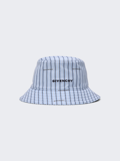 Givenchy Blue Striped Reversible Bucket Hat In Baby Blue White | ModeSens