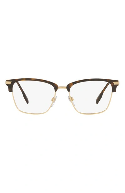 Burberry Pearce 53mm Square Optical Glasses In Dark Havana | ModeSens