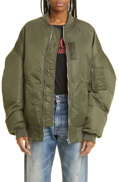 R13 Oversize Bomber Jacket In Green | ModeSens