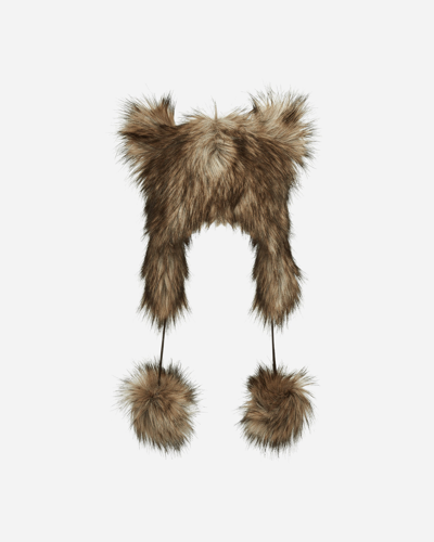 Marrknull Wolf Shearling Cap In Grey | ModeSens