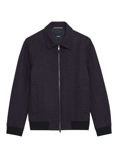 Theory Wyatt Micro Check Jacket In Mink Multi | ModeSens
