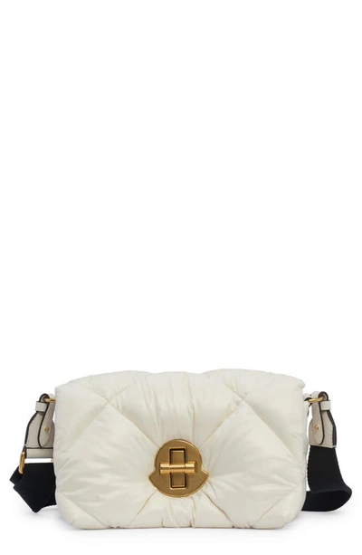 Moncler Puff Quilted Nylon Crossbody Bag In White | ModeSens