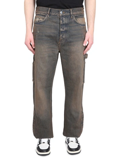 Amiri Stack Workman Jeans In Blue | ModeSens
