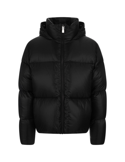 Givenchy Black Puffer Jacket With Logo On Back In Nero | ModeSens