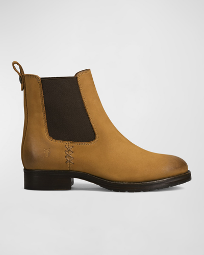 Frye Melissa Leather Chelsea Booties In Honey | ModeSens