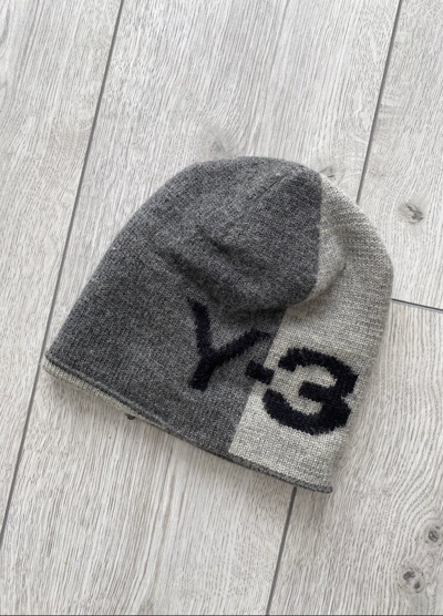 Pre-owned Adidas X Y-3 Adidas Yoshi Yamammoto Y-3 Big Logo Beanie Hat ...
