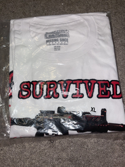 Pre-owned Missing Since Thursday I Survived Cvid 19 Tee In White | ModeSens