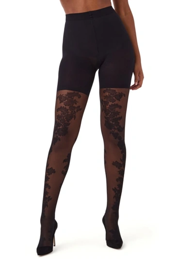 Spanx Tight End Floral Shaper Tights In Very Black | ModeSens