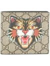 Gucci Angry Cat Print Gg Supreme Wallet | ModeSens