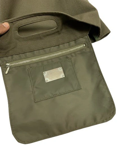 Pre-owned Helmut Lang Aw99 Canvas Military Long Tote Bag In Army Green ...