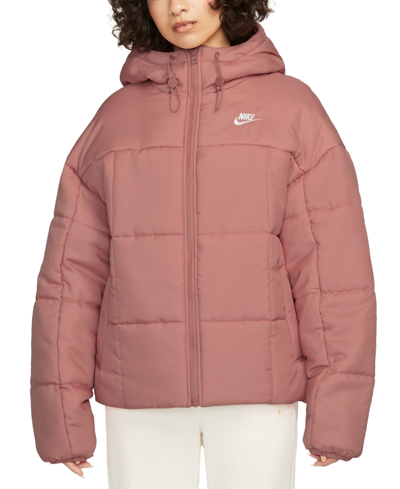 Nike Sportswear Women's Therma-fit Essentials Puffer Jacket In Red Stardust,white | ModeSens