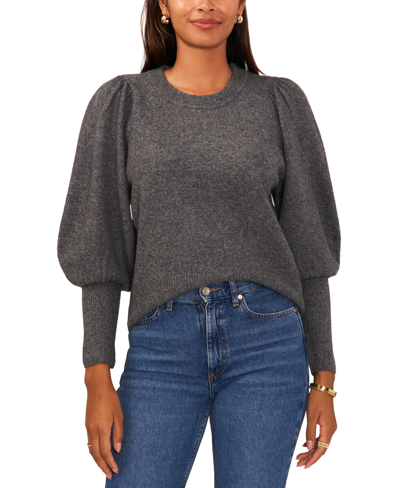 Sam & Jess Women's Cozy Crewneck Puffed Sleeve Sweater In Medium ...