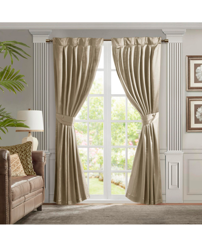 Croscill Classics Avignon Pleat Satin Curtain Panel With Tieback, 52"w ...