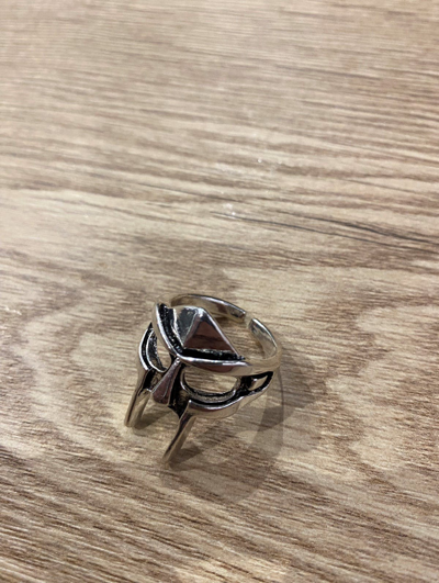 Pre-owned Vintage Like Bb Simon Ring Signet Doom Chrome Y2k Silver ...