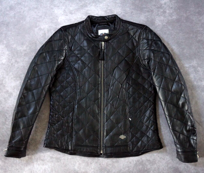 Pre-owned Harley-davidson Harley Davidson Womens Vogue Black Quilted ...