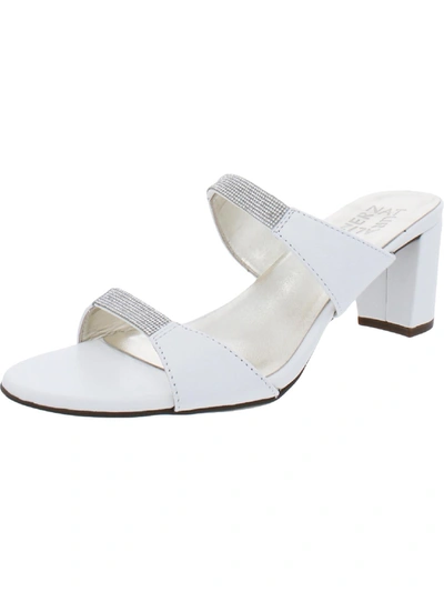 Naturalizer Venus 2 Womens Leather Rhinestone Mule Sandals In White ...