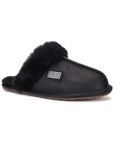 Australia Luxe Collective Closed Mule Sheepskin Slipper In Black | ModeSens
