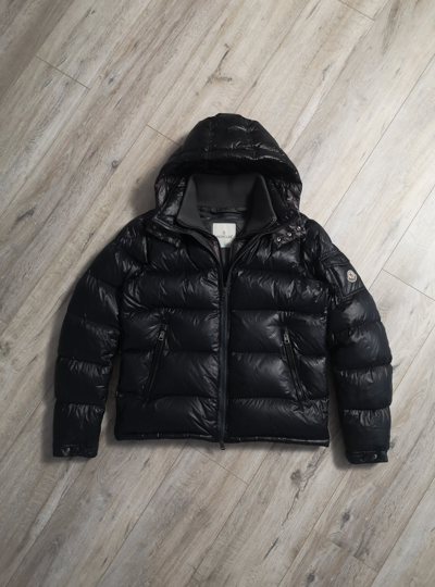 Pre-owned Moncler Zin Giubbotto Down Puffer Jacket In Black | ModeSens