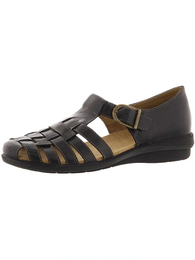 Array Aruba Womens Leather Woven Fisherman Sandals In Black | ModeSens