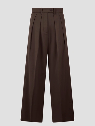Nine In The Morning Sandra Palazzo 2 Pences Pant In Brown | ModeSens