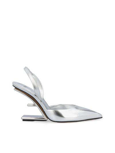 Fendi First Slingbacks In Argent | ModeSens