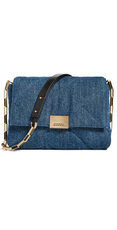 Isabel Marant Merine Puffy Chain Shoulder Bag In Dark Blue | ModeSens