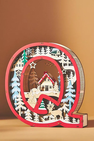 Anthropologie Wonderland Scene Monogram In Red | ModeSens
