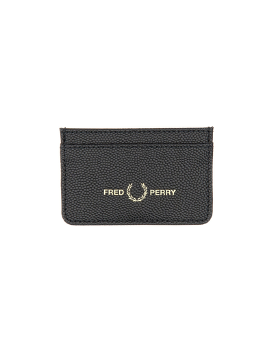 Fred Perry Card Holder With Logo In Noir | ModeSens