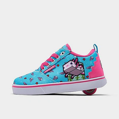 Heelys Girls' Little Kids' X Minecraft Pro 0 Casual Shoes In Aqua/pink ...