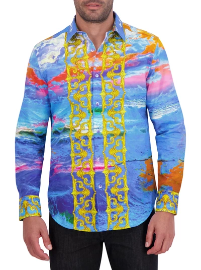 Robert Graham Sunset At Sea Long Sleeve Button Down Shirt In Blue ...