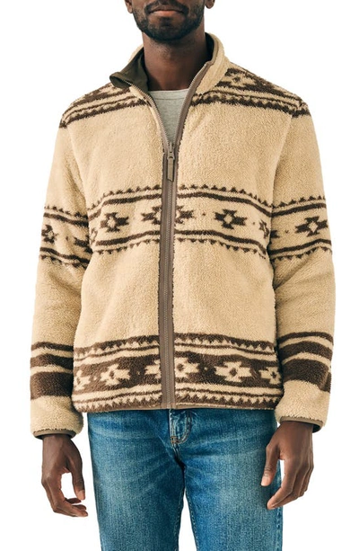 Faherty Steven Paul Judd High Pile Fleece Reversible Jacket In Sand ...
