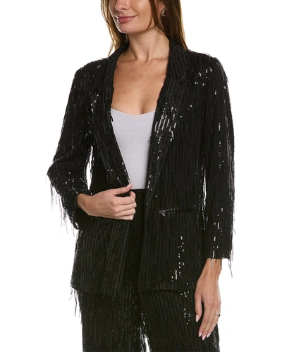Nanette Lepore Nanette By Mila Fringe Sequin Jacket In Black | ModeSens