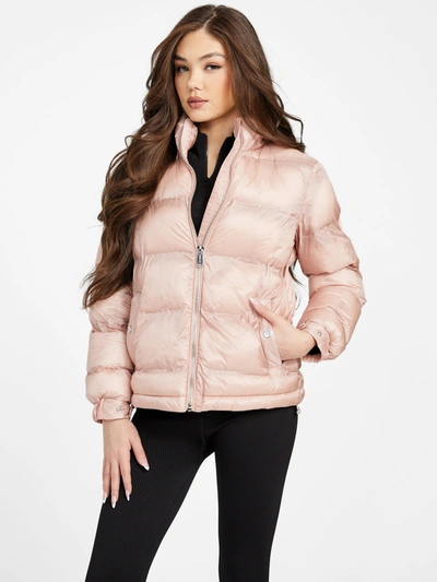 Guess Factory Nini Puffer Jacket In Pink | ModeSens
