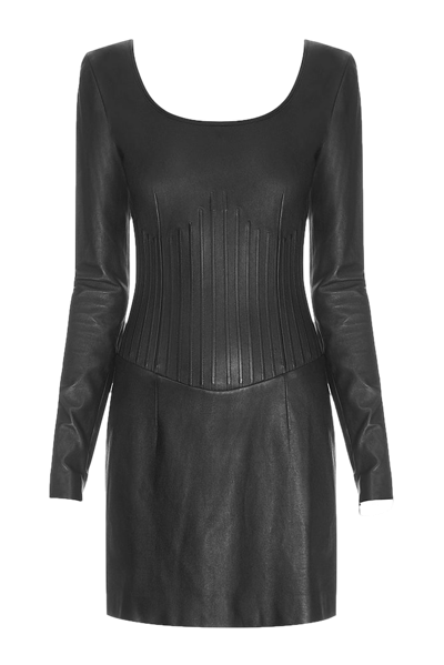 A/m/g Leather Dress In Black | ModeSens
