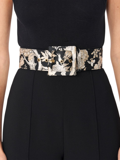 Carolina Herrera Women's Chalet Icon Jacquard Belt In Black White ...