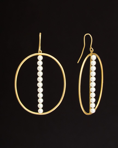 Italian Gold 18k Pearl Earrings | ModeSens