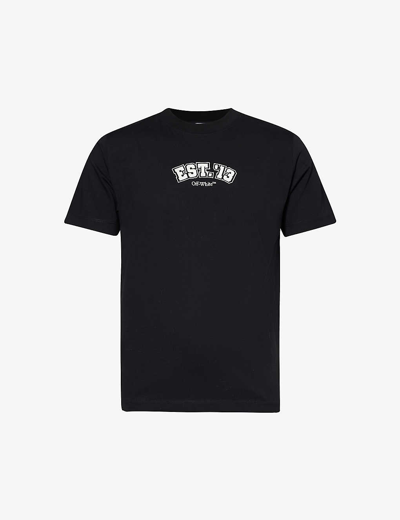 Off-white Logic Cotton T-shirt In Black | ModeSens