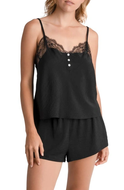 Midnight Bakery Women's Elise Satin Cami-tap 2 Piece Lingerie Set In ...