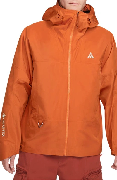 Nike Acg Chain Of Craters Storm-fit Adv Shell Hooded Jacket In Orange ...
