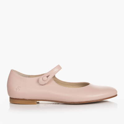 Bonpoint Teen Girls Pink Leather Ballerina Pumps | ModeSens
