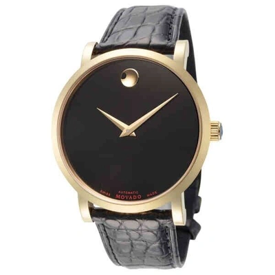 Pre-owned Movado Museum Red Label Swiss Automatic Men's Leather Strap ...