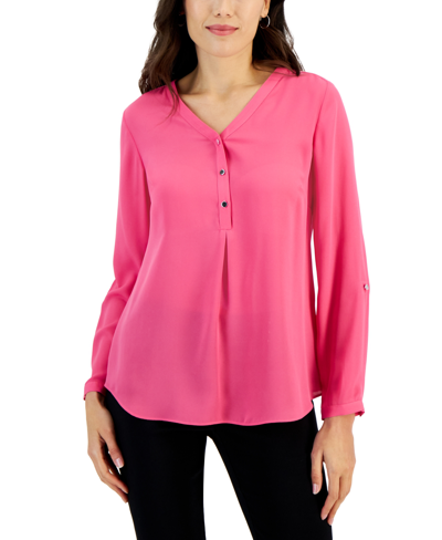 Jm Collection Women's Long Sleeve Utility Top, Created For Macy's In ...
