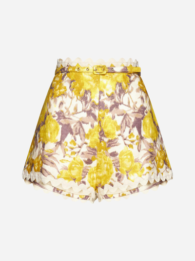 Zimmermann High Tide Ric Rac Shorts In Yellow | ModeSens