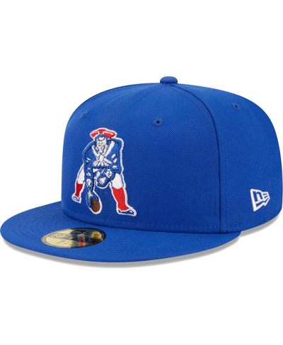 New Era Men's Royal New England Patriots Throwback Main 59fifty Fitted ...