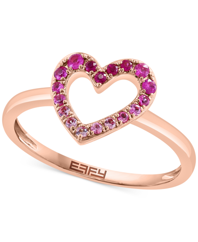 Effy Collection Effy Pink Sapphire (1/6 Ct. T.w) & Ruby (1/20 Ct. T.w ...