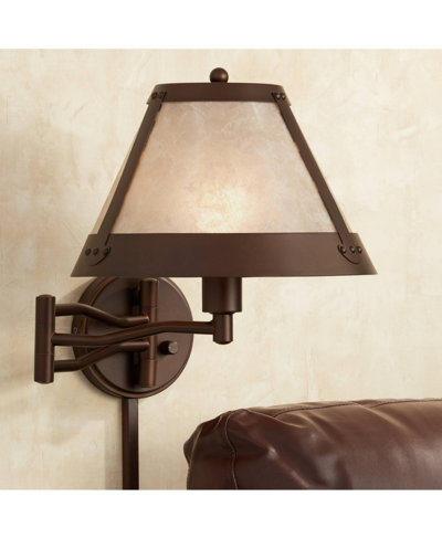 Franklin Iron Works Samuel Rustic Mission Swing Arm Wall Lamp ...