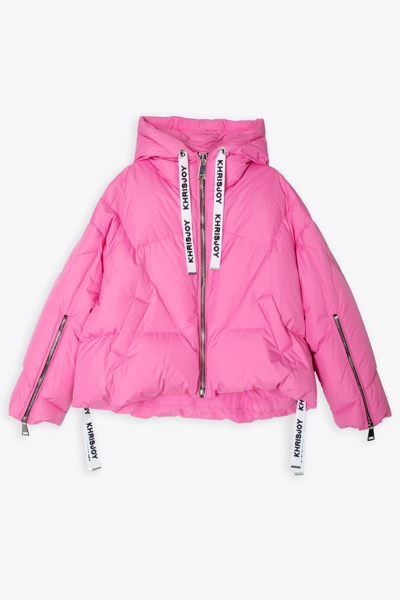 Khrisjoy Puff Khris Iconic Bubble Pink Nylon Hooded Puffer Jacket ...