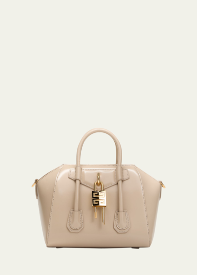 Givenchy Mini Antigona Lock Bag In Natural Beige | ModeSens
