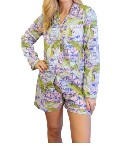 8 Oak Lane Short Pajama Set In Ginger Jar Pink In Multi | ModeSens